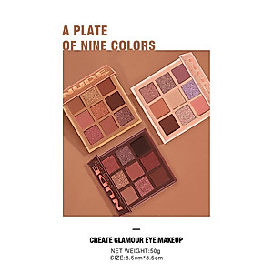 Quxun 9Colorful Eyeshadow Palette High Pigmented Makeup Palette Matte And Shimmer Glitter Eyeshadow Waterproof Long Lasting Eye Shadow Palette #3