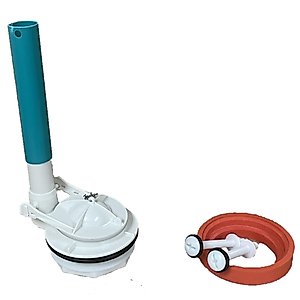 Champion 4 Two Piece Toilet Replacement Flush Valve With Overflow Extension Tube by NuFlush fits American Standard 3174.002-0070A