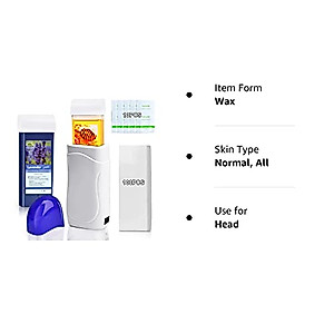 Tiktok Roll on Wax Kit, Waxing Kit for Women, Roll on Wax Warmer Kit for Hair Removal, Home Wax Roller Kit for Larger Areas of the Body, Roller Waxing Kit Including 2 Wax cartridges 100 Wax Strips and 10 Wax-removing Wipes