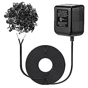 16-24Volt Transformer, C Wire Power Adapter Compatible with Eufy Video Doorbell, UL Certified 20VAC 500mA Transformer with 16.4 ft Cable Supply Power with Security Chime