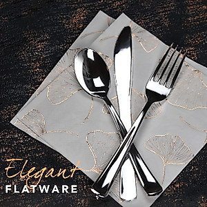 Heavy Duty Plastic Silverware Set 160 Piece Disposable Cutlery Set Includes 80 Forks 40 Knives 40 Spoons High End Plasticware Is Perfect For Catering Parties Dinners Weddings Everyday Use