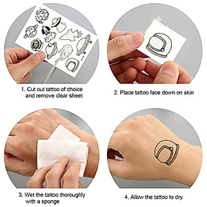 Konsait 140pcs Glow in The Dark Space Temporary Tattoo for Kids,Luminous Solar System Universe Outer Space UFO Temporary Tattoos for Boys Girls Stockings Stuffers Goody Filler Birthday Party Favor