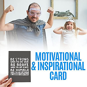 Motivational and inspirational card for men or women | A great present to show appreciation for him or her for birthday, retirement, graduation. | Be Strong