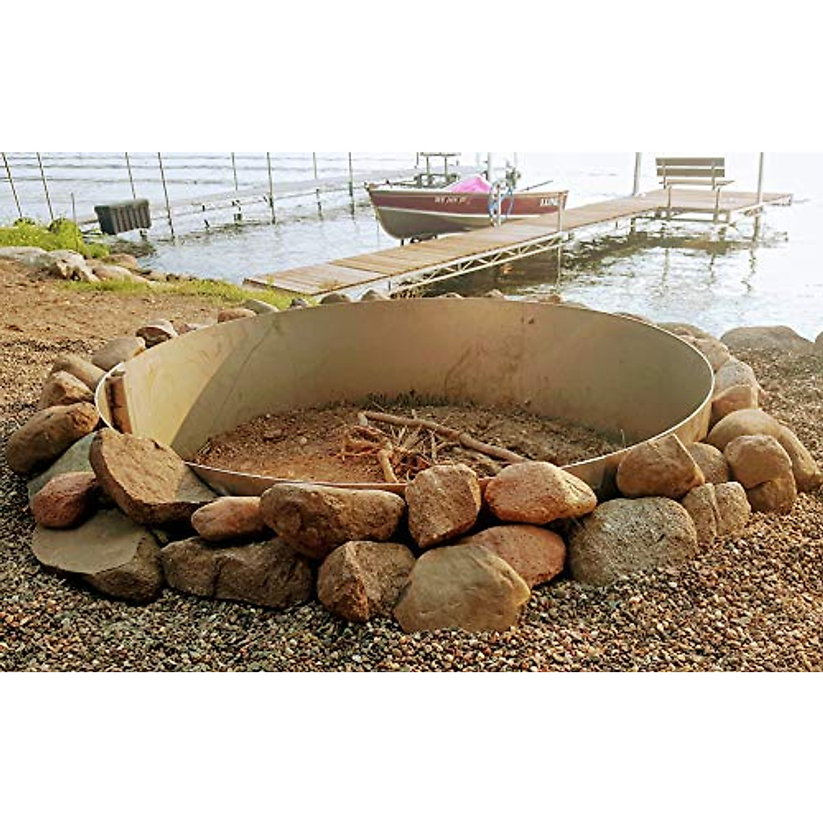 18" Deep Fire Pit Liner-Campfire Ring 45" Diameter Stainless Steel