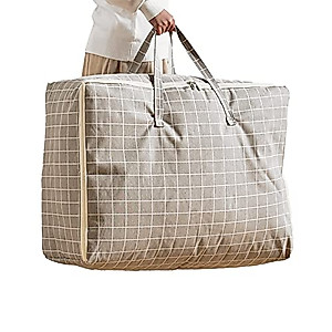 Liampo Large Capacity Clothes Organization and Storage Bins with Handles Bedding Storageused for Quilt Cover Quilt Luggage Packing 3 Pieces