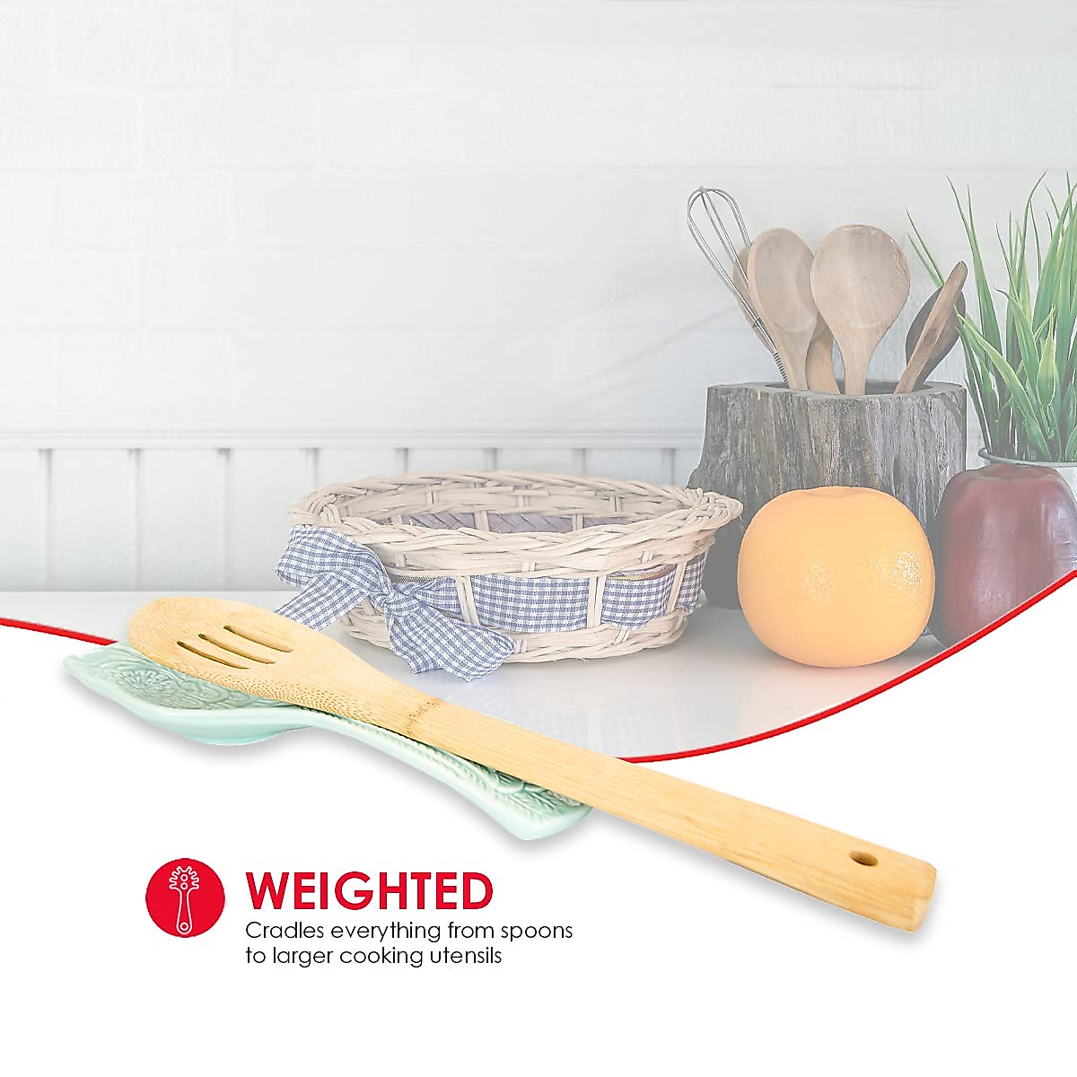 Home Basics Very Durable Tropical Owl Ceramic Spoon Rest, Blue