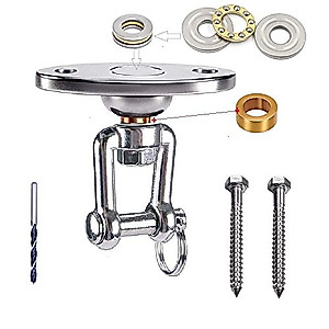 Dakzhou Stainless Steel Swing Hanger Heavy Duty 360° Silent Bearing Swing Rack, 1000LB, Gym Yoga, Sandbag, Hammock Chair, Rope Porch Swing