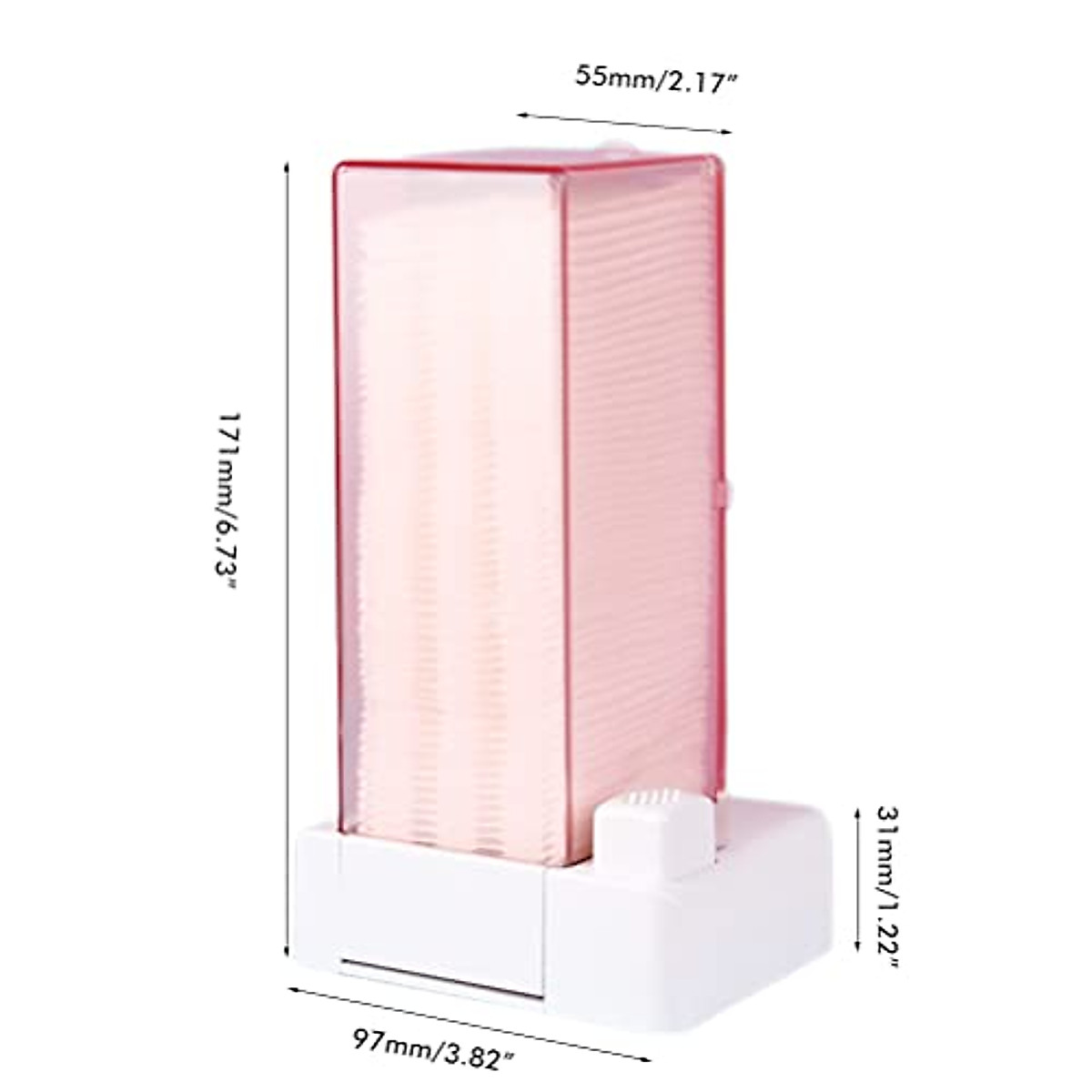 KLEOAD Automatic Cotton Pad Dispenser, Press Out Makeup Cotton Square Holder Dispenser Vanity Makeup Cotton Pads Organizer, Cosmetic Cotton Pad Organizer, Automatic Cotton Pad Holder