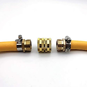 3 Pack 3/4" Aluminium Garden Hose Connector with Dual Swivel, Double Female Swivel Quick Connector Adapter(Female)