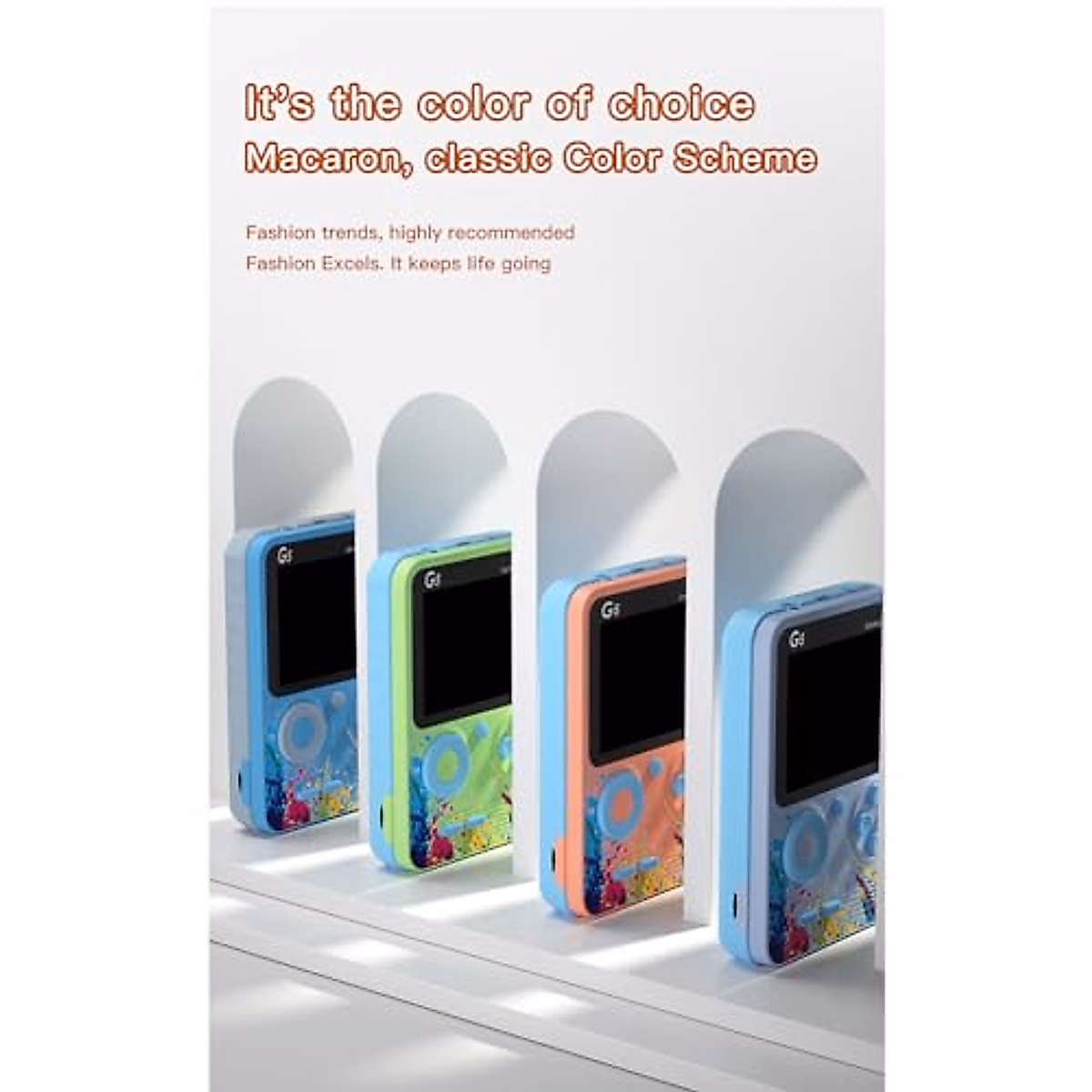 Mochalight G5 Retro Handheld Game Console with 500 Classical Games 1020mAH Rechargeable Battery Ideal Gift for Kids Lovers Pink