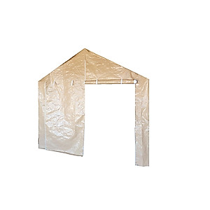 10' x 20' Tan Canopy Entrance Panel with Zippers (Front Panel)