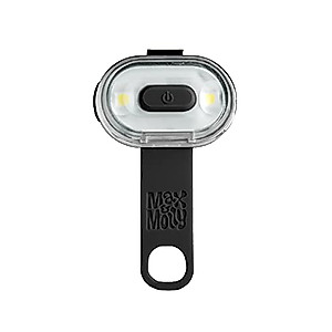 Max & Molly USB Rechargeable Ultra Bright LED Light, 100% Waterproof, Stretch Silicone Brand Securely Attaches as Essential Safety Dog Collar Light for Nightime Walking, Running, Kayaking & Biking