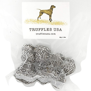 TRUFFLES USA Frozen Black Summer Truffles 7oz - Imported from Italy - Specialty food Truffles - Vegetarian - Gluten Free