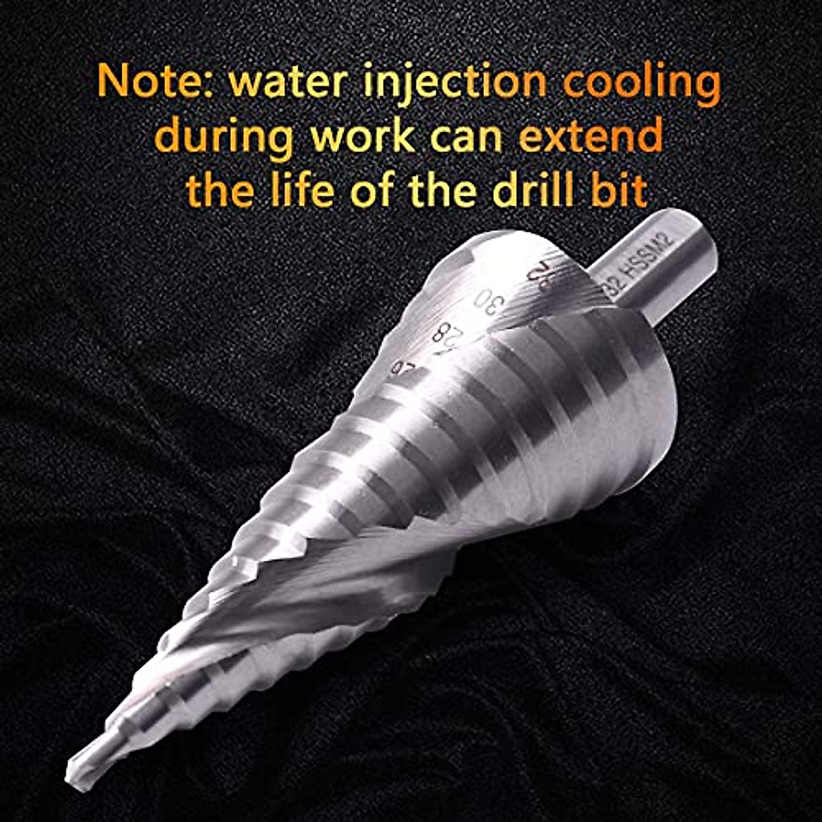 ATOPLEE Step Drill Bit, 3pcs HSS 6542 Spiral Fluted Step Drill Bit Set (Metric 4-12mm/4-20mm/4-32mm)
