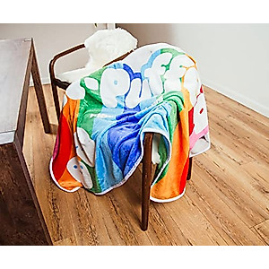 Jet-Puffed Marshmallows Plush Fleece Throw Blanket | Soft Polyester Cover For Sofa and Bed, Cozy Home Decor Room Essentials | Cute Gifts and Collectibles | 45 x 60 Inches