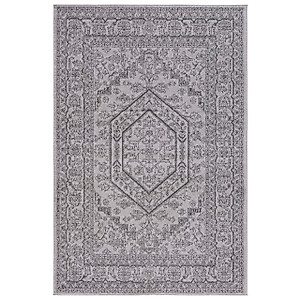 Safavieh Adirondack Collection Area Rug - 10' x 14', Light Grey & Dark Grey, Oriental Medallion Design, Non-Shedding & Easy Care, Ideal for High Traffic Areas in Living Room, Bedroom (ADR108C)