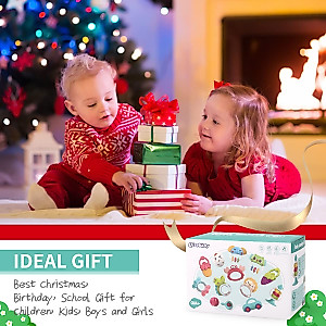 Qizebaby Baby Toys 6 to 12 Months, 12PCS Rattle Baby Teething Toys, Shaker Grab and Spin Rattles Toy, Music Learning Toys for 0 1 2 3 4 5 6 7 8 9 10 11 12 Month Newborn Baby Infant Toddlers Boys Girls