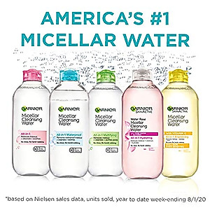 Garnier SkinActive Micellar Water with Vitamin C, Facial Cleanser & Makeup Remover, 13.5 fl. oz, 1 count (Packaging May Vary)