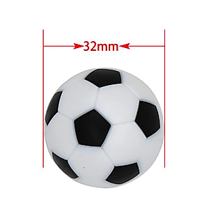 BQSPT 32mm Foosball Balls Foose Balls Table Soccer Game Replacement Foosballs 16pcs,Foosball Balls Official 32mm Mini Table Footballs Ball Accessory Black(16 Pack)
