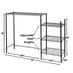 DormCo Suprima Shelf Supreme Adjustable Shelving - Gunmetal Gray