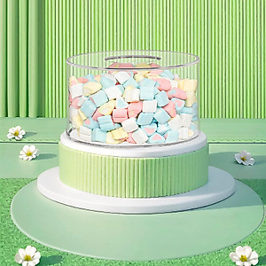 Cutora 3PCS Acrylic Cake Stand Fillable Clear Cake Riser Box Cylinder Round Display Case for Wedding Birthday Party 3 Tiers 8" 10" 12"