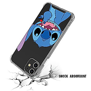 MCCAIE iPhone 11case Compatible with Women,iPhone 11case Cute Cartoon Stitch Character Soft TPU Case and Shockproof Transparent Protective iPhone 11 Cover Case (6.1 Inches)