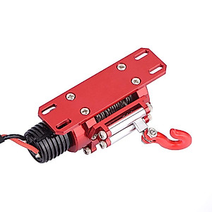 VGEBY RC Car Winch, 1:10 RC Scale Electric Metal Winch RC Model Vehicle Winch Compatible for SCX10 D90 D110 TF2 TRX4 KM2 Rc Winch Rcwinch