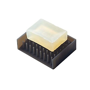 YAMAZAKI home 2995 Self Draining Soap Tray-Floating Holder Dish for Sink, One Size, Black