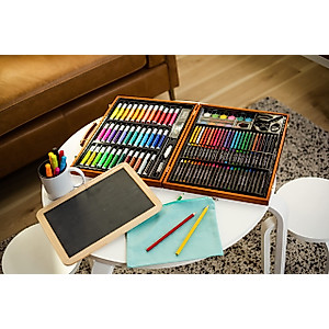 American Laser Crafts Painting, Drawing & Art Supplies with Personalized Wooden Art Case for Kids 6-8 and 9-12 - Art Set, Paint Set, and Drawing Pencils Set for Boys and Girls