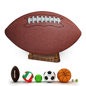 LuxRound Ball Stand Holder Display Stand for Basketball Football Soccer Holder Rack Autographed Ball Memorabilia Display Case Solid Walnut Wood Made Ball Display Stand