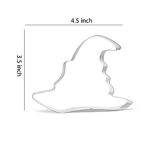 4.5 inch Witch Hat Cookie Cutter - Stainless Steel
