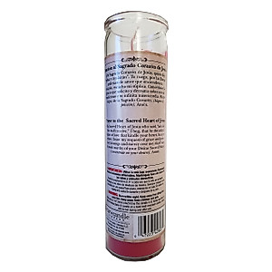 Sacred Heart of Jesus (Sagrado Corazon De Jesus) Red Devotional Candle