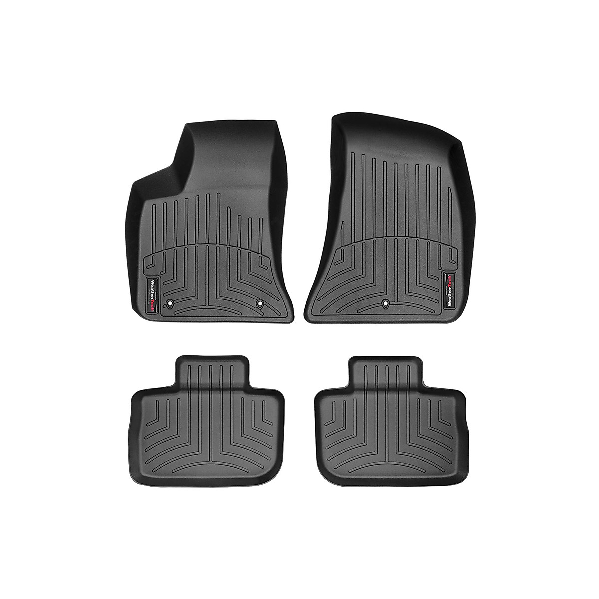 WeatherTech Custom Fit FloorLiners for Charger, 300 (RWD) - 1st & 2nd Row (44379-1-2), Black