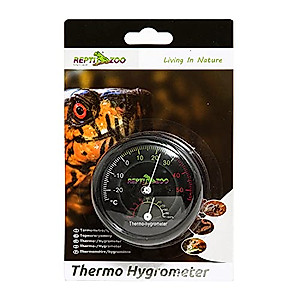 REPTI ZOO Reptile Terrarium Thermometer Hygrometer Dual Gauges Pet Rearing Box Reptile Thermometer and Humidity Gauge