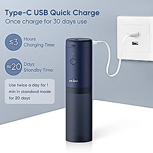 Water Flosser Dental Oral Irrigator Teeth Cleaner Portable Travel Rechargeable Cordless,IPX7 Electric Plaque Remover 3 Modes 3 Jet Tips 140ml