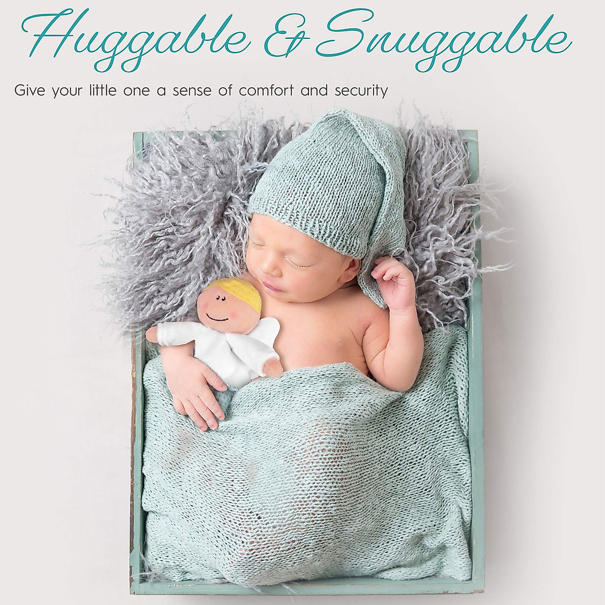 The Angel Gift Angel Lovey Baby Security Blanket, Unisex Newborn Gift, Soft Lovey for Babies - Courage, Boy