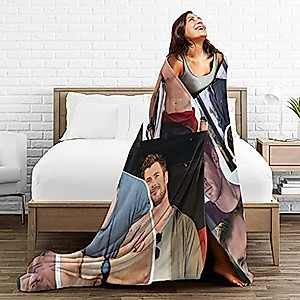 Chris Hemsworth Soft and Comfortable Warm Fleece Blankets Beach Blanket Picnic Blankets Throw Blankets (50"x40")
