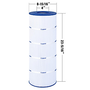 Cryspool CP-08055 Pool Filter Compatible with C1200, CX1200RE, PA120, Unicel C-8412, Filbur FC-1293, Waterway Clearwater II 125, 817-0125N,120 Sq. Ft, 1 Pack