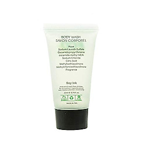 ECO amenities Travel Size Body Wash Bulk 0.75oz (72 Pack) - 22ml | Body Wash Supplies for Hotels, Airbnb, Motels & Inns - Green Tea Scent | Travel size Toiletries | Hotel size Toiletries in Bulk