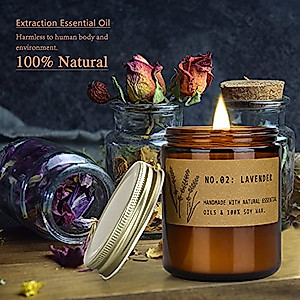 4 Pack Candles for Home Scented, Aromatherapy Lavender Candles Set, 28 oz 200 Hour Long Lasting Soy Jar Candles, Strongly Fragrance Candles Gifts Set for Women, Birthday, Mother's Day Present