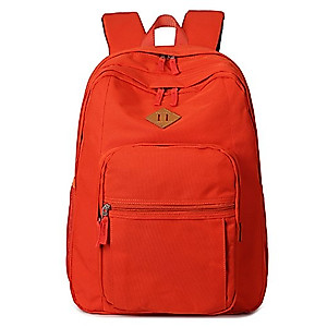 abshoo Classical Basic Womens Travel Backpack For College Men Water Resistant Bookbag (Orange)