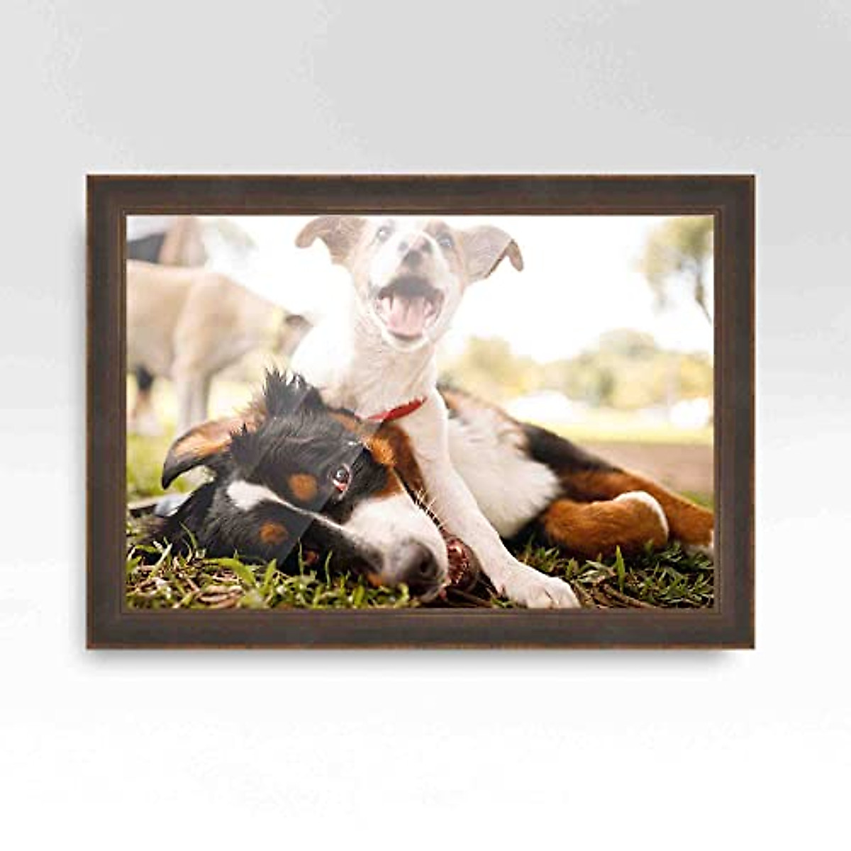 10x13 Rubbed Bronze Real Wood Picture Frame Width 1.25 Inches | Interior Frame Depth 0.5 Inches | Marleigh Mid Century Photo Frame Complete with UV Acrylic, Foam Board Backing & Hanging Hardware