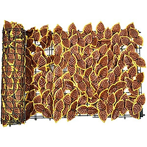 HACSYP Expandable Faux Privacy Fence Artificial Ivy Privacy Fence | Plastic Leaf Fence Panels Artificial Leaf Screen Hedge Privacy Fence Roll for Balcony Patio | Wall Landscaping Decor