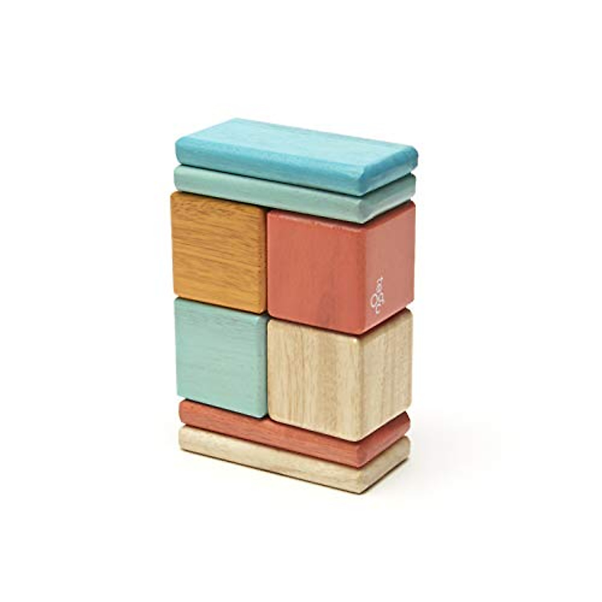 8 Piece Tegu Pocket Pouch Magnetic Wooden Block Set, Sunset