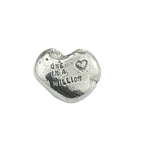 10th Your My One in A Million Gift - 10th Anniversary Metal Heart Pebble Gift -Keep My Heart Close