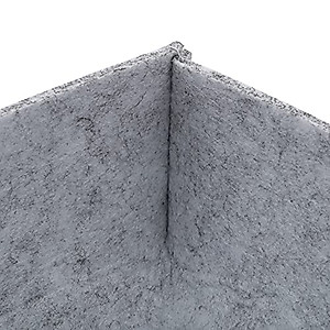 GUAngqi Rectangle Felt Fabric Baskets Storage Bins Organizer for Magazine Books CD Cloths,Light Grey