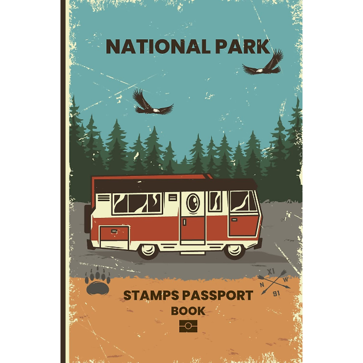 National Park Stamps Passport Book: Equipment list activities | Memory book | Outdoor adventure travel guide book & bucket list | Mountains adventures