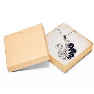 MESHA Jewelry Gift Boxes 3.5x3.5x1'' 40 Pack Small Brown Jewelry Boxes Packaging for Valentine's Day Earring Boxes for Jewelry Gifts