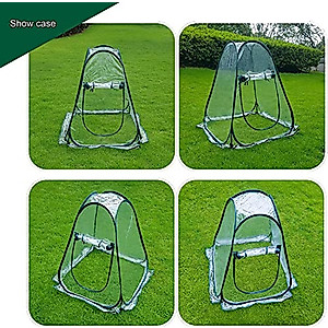 porayhut Pop Up Greenhouse Cover ,Pack of 2 Pcs,Flower House Mini Gardening Plant Flower Sunshine Room Room,Backyard PVC Greenhouse Cover for Cold Frost Protector Gardening Plants