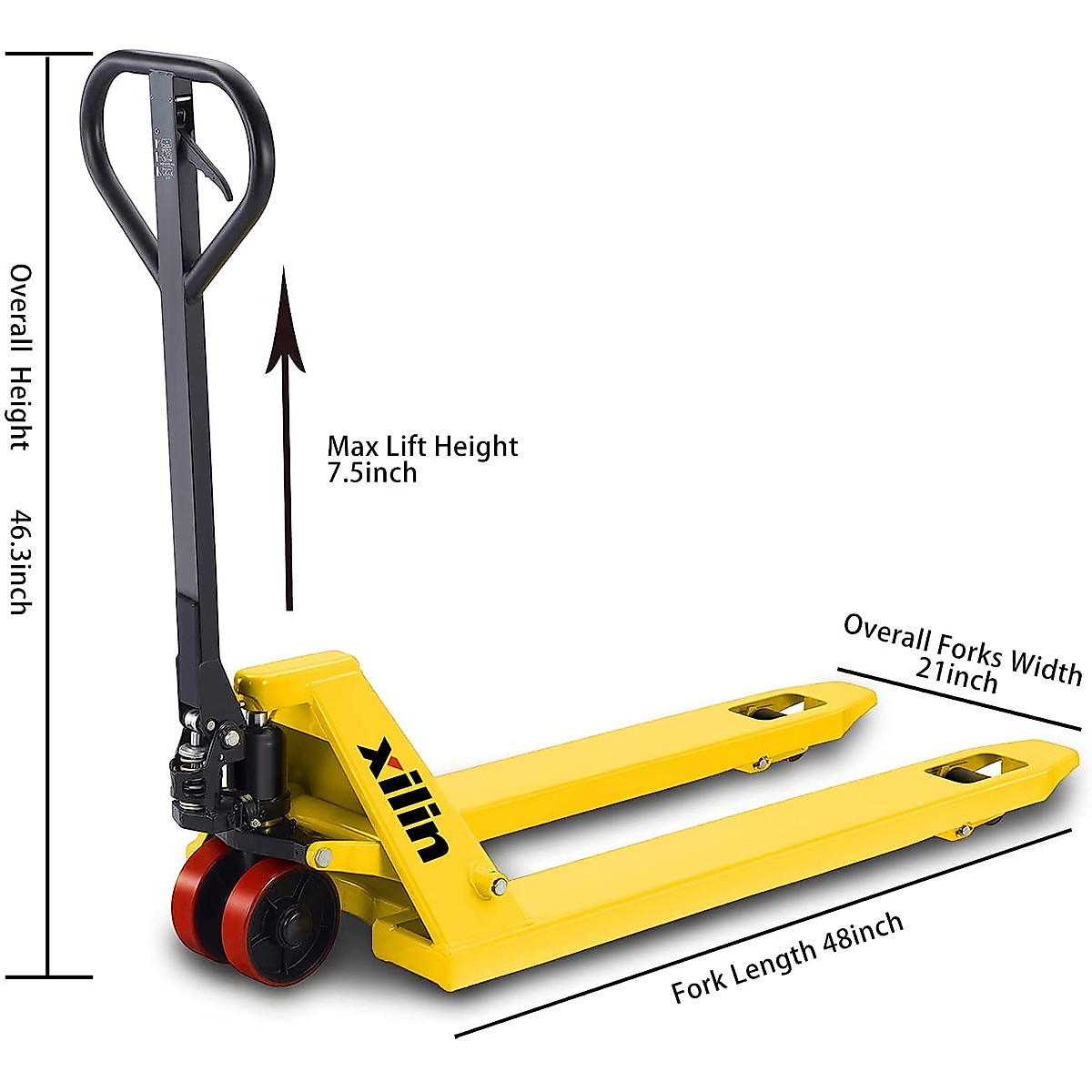 Xilin Manual Pallet Jack& Truck,5500-Lbs, Capacity Pallet Truck -48" L x21 W Forks